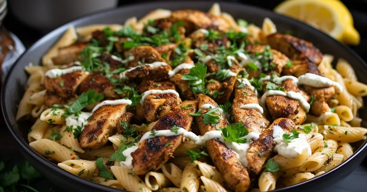 Chicken Shawarma Pasta Bowl Recipe | Samsung Food App