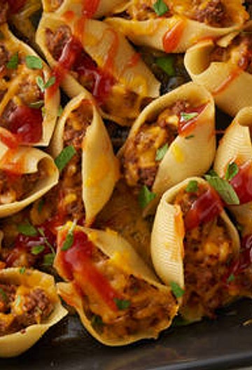 manicotti shells stuffed with string cheese