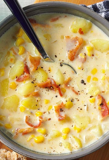 emergency corn chowder soup