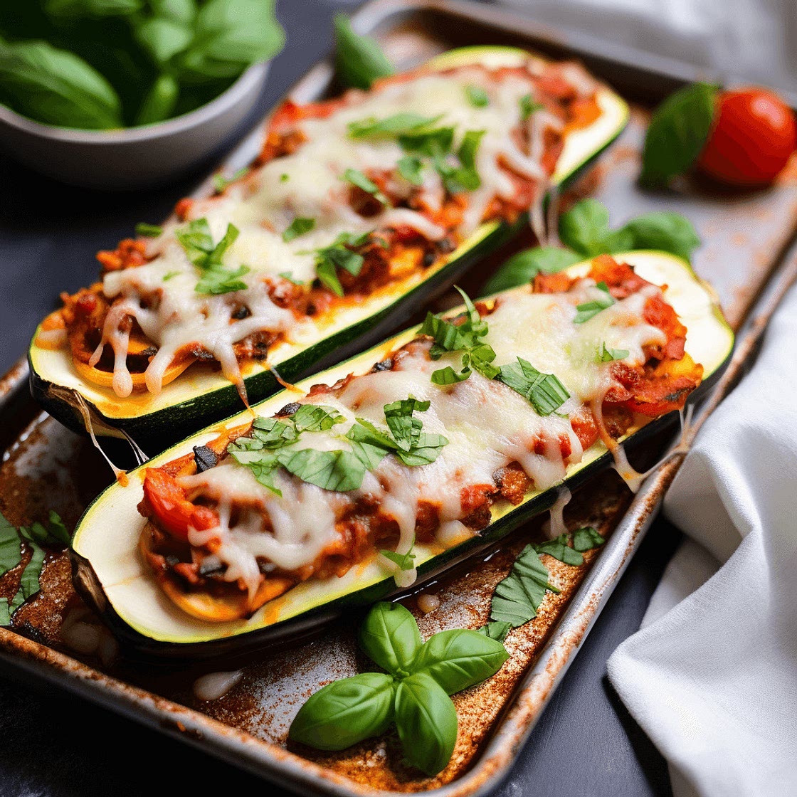 Cheesy Zucchini Pizza Boats — Chompions Recipe | Samsung Food App