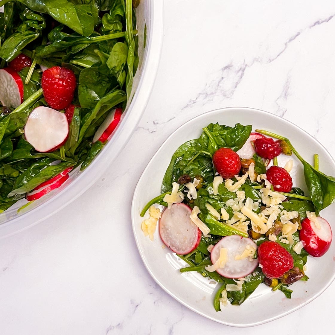 Spinach Salad with Raspberry Vinaigrette Recipe | Samsung Food App