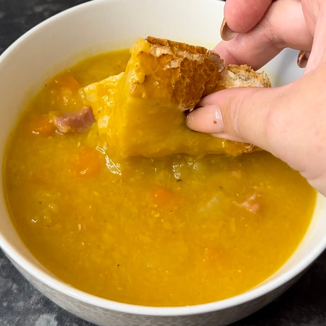 how to make lentil soup with ham hough