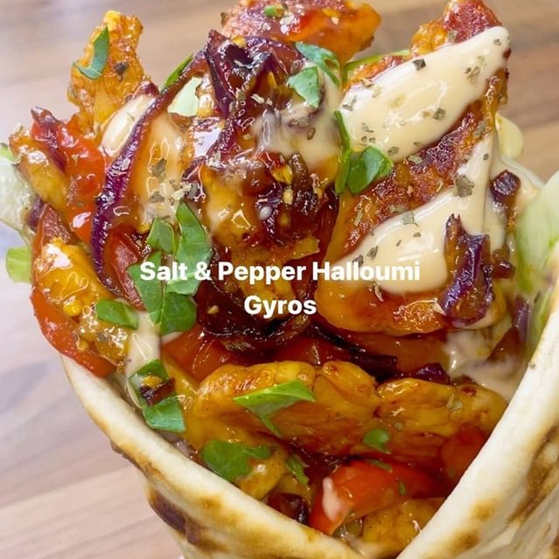 how to cook halloumi gyros