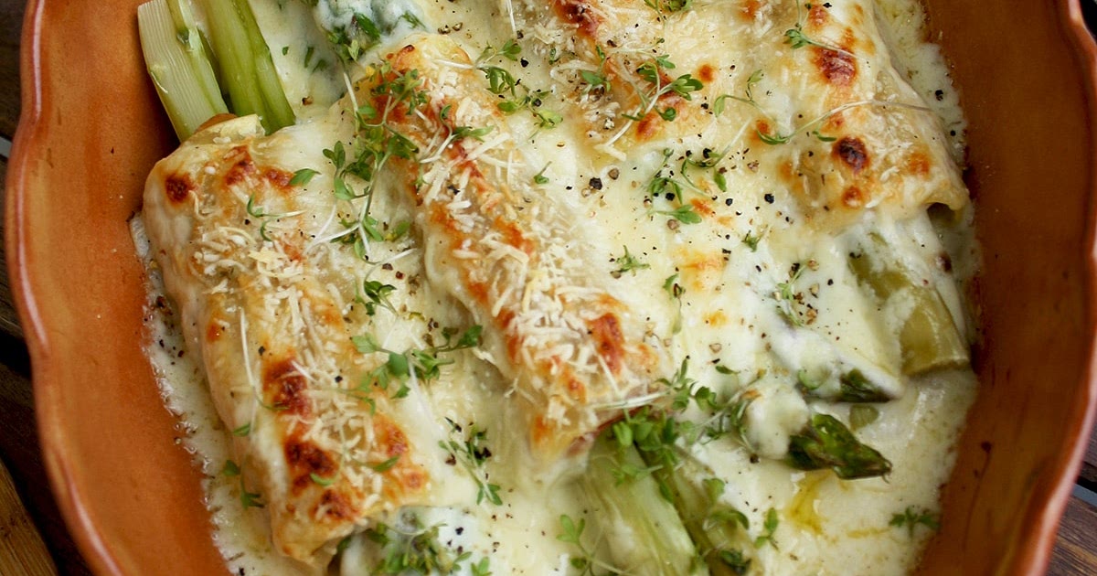 Baked Asparagus Cannelloni Recipe | Samsung Food App