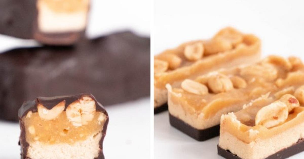 Healthy No Bake Keto Snickers Bars (Homemade Keto Bars) Recipe ...