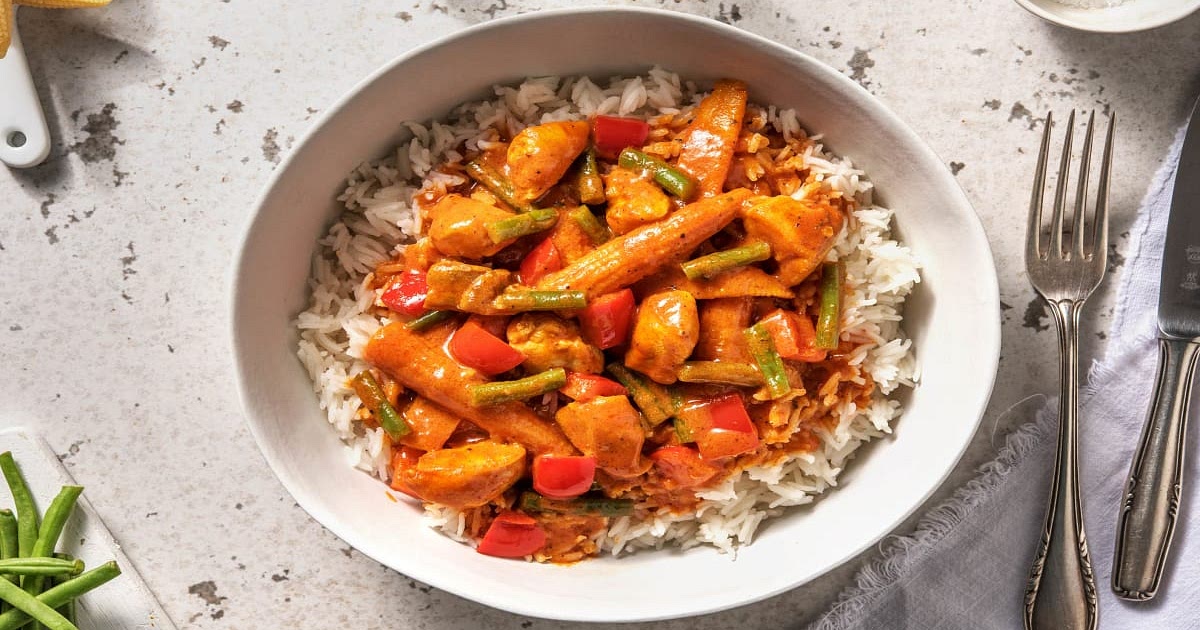 Speedy Zanzibar Chicken Curry with Steamed Basmati Rice Recipe ...