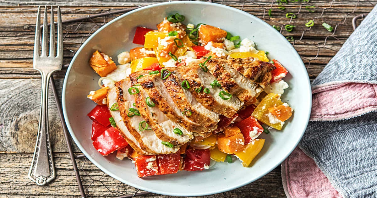 Sizzling Southwestern Chicken with a Sweet Potato, Bell Pepper, and ...