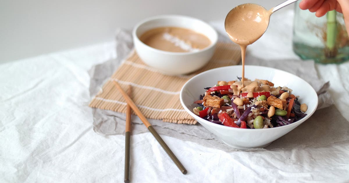 Rickshaw Brown Rice Nourish Bowl with Coconut Peanut Sauce Recipe ...