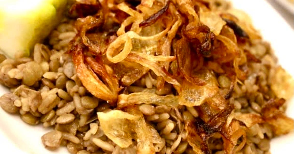 Mdardara / مدردرة Lentils & Rice with Caramelized Onion Recipe ...