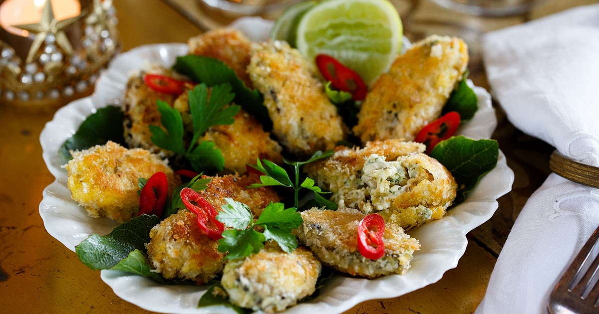 Crumbed mussels stuffed with coriander pesto Recipe | Samsung Food App