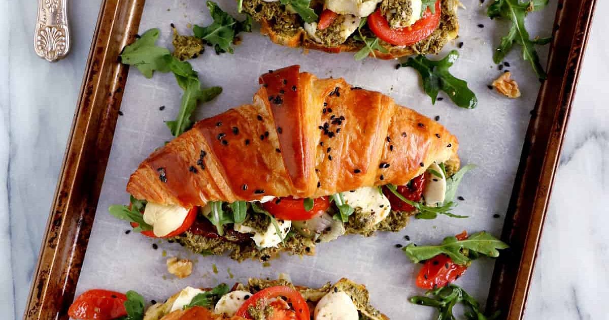 Caprese Croissant Breakfast Sandwich Recipe | Samsung Food App