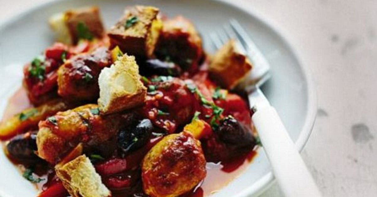 Gino's real Italian food pronto: Italian sausage stew with peppers and ...