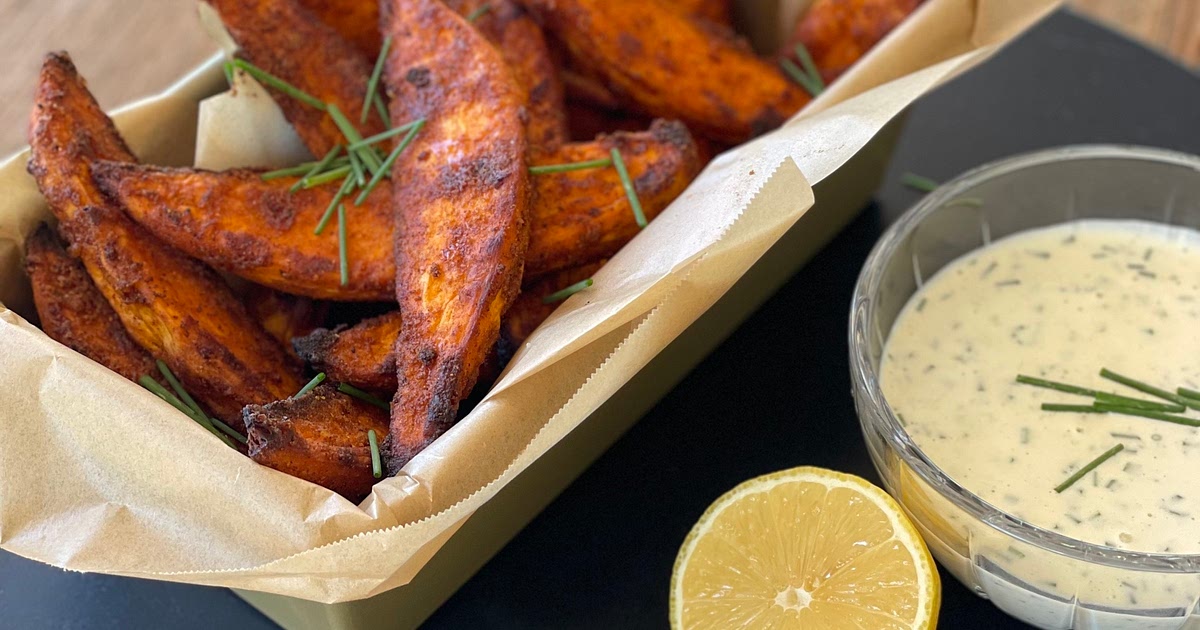 Spiced Sweet Potato Wedges with Lemon Yogurt Dip Recipe | Samsung Food App