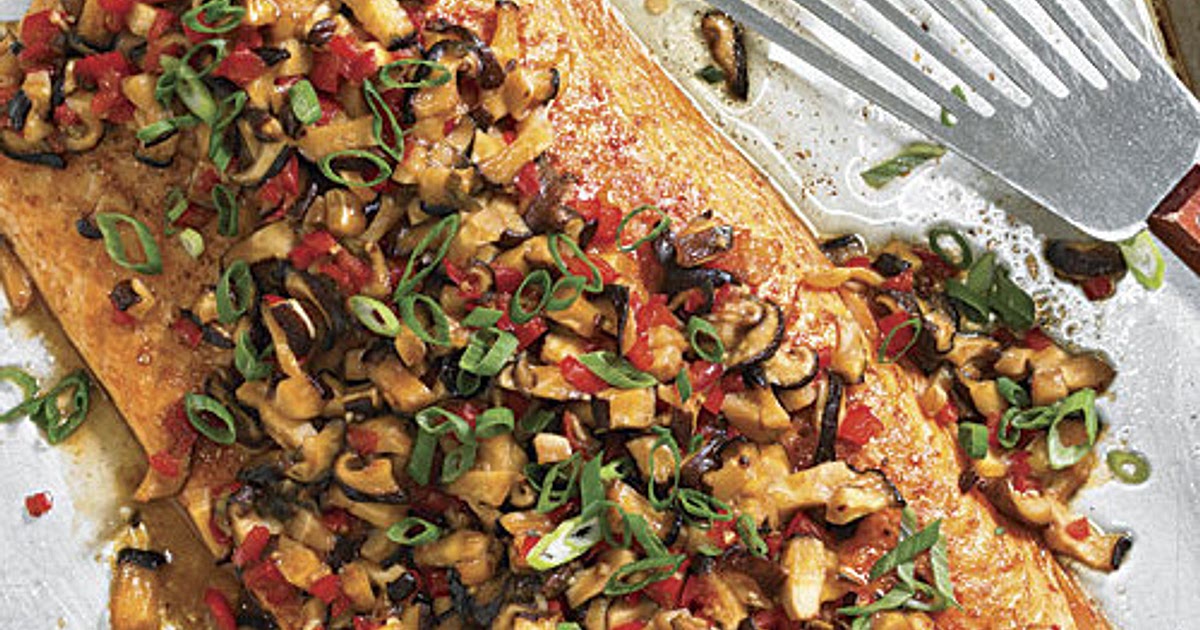 Broiled Salmon with Ginger-Shiitake Glaze Recipe | Samsung Food App