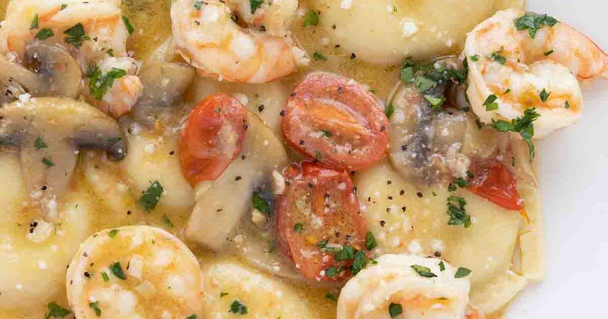 Ravioli and Shrimp Scampi Recipe | Samsung Food App