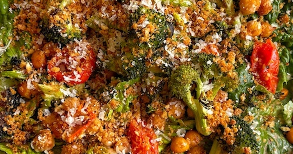 Roasted Garlic Little Gem Caesar Salad Recipe | Samsung Food App