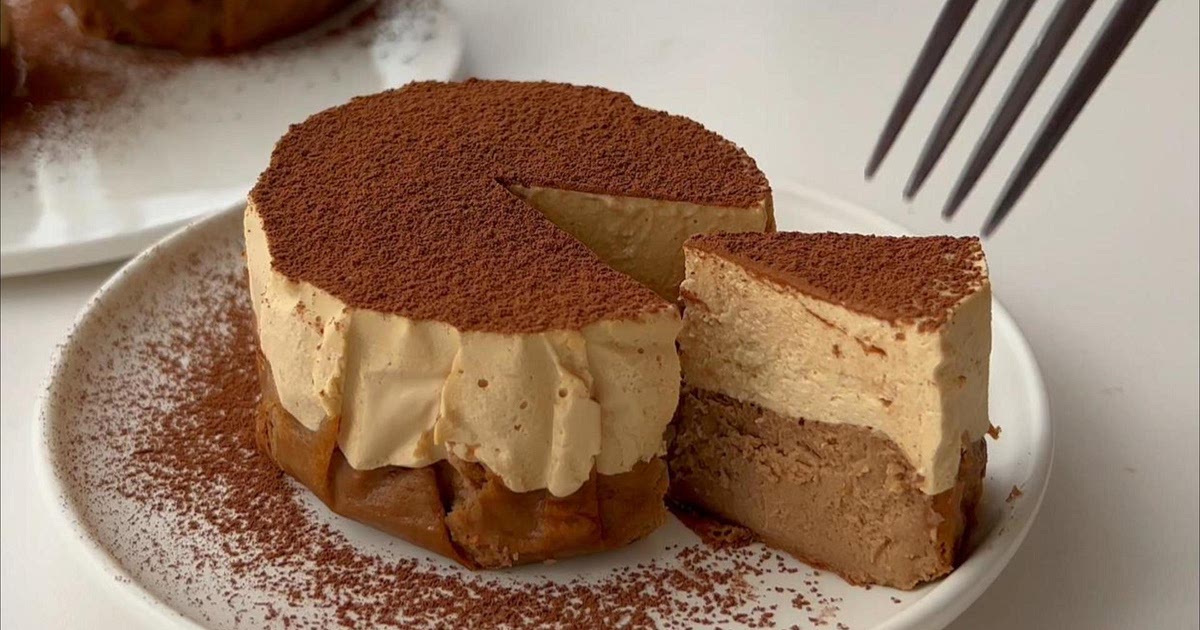 Basque Cheesecake with Coffee Mousse Recipe | Samsung Food App