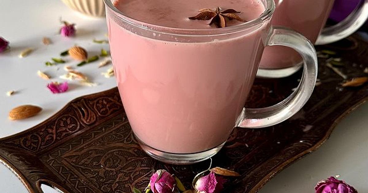 Kashmiri Chai, also called noon chai or pink tea, is a rich and creamy ...