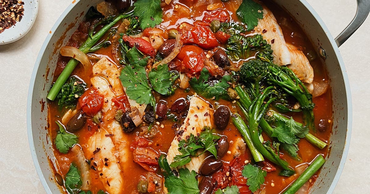 One Pot Fish Puttanesca With Fennel Recipe | Samsung Food App