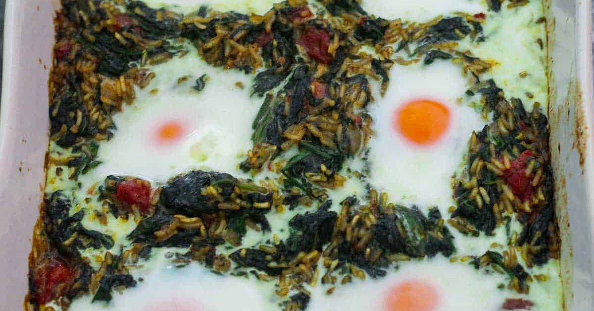 Albanian Burani - Spinach, Rice and Eggs Casserole Recipe | Samsung ...