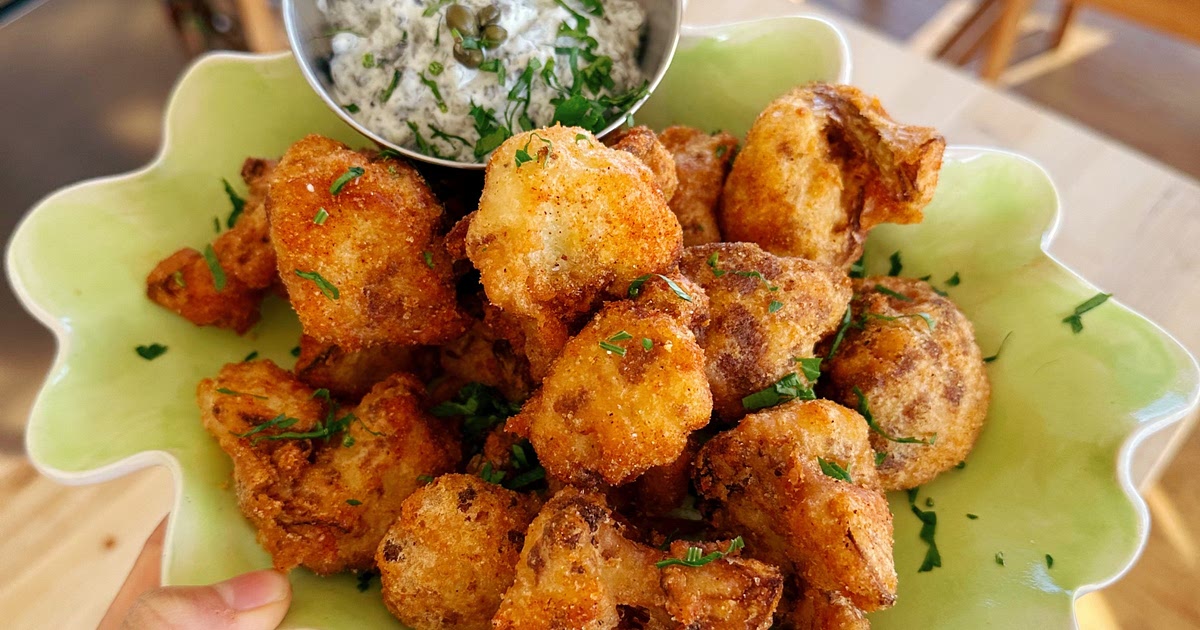 Crispy Beer Battered Cauliflower (with Seaweed Caper Mayo) Recipe ...