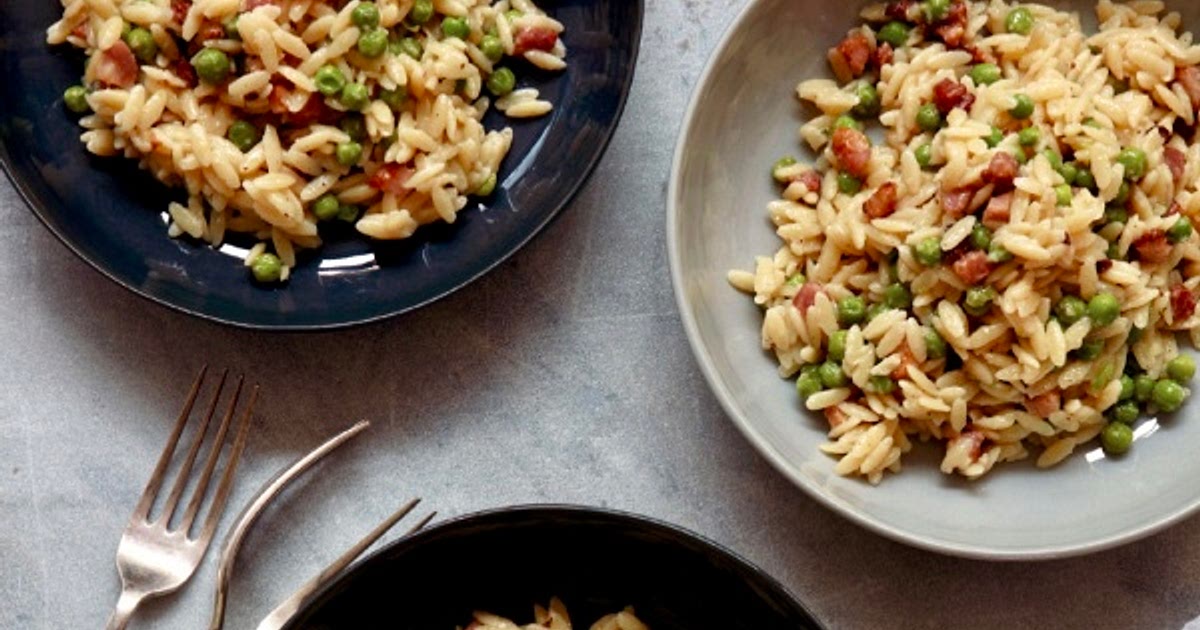 Pasta Risotto With Peas & Pancetta Recipe | Samsung Food App