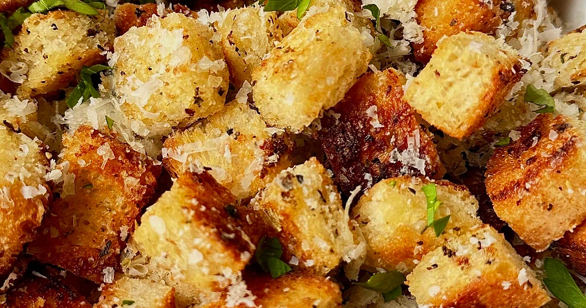 Crispy Cheesy Croutons Recipe | Samsung Food App