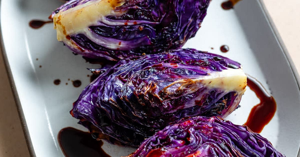 Balsamic Roasted Red Cabbage Wedges Recipe | Samsung Food App