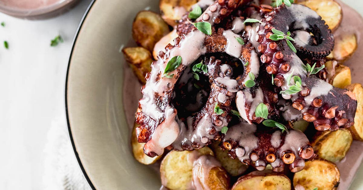 Peruvian Octopus with Olive Sauce Recipe | Samsung Food App