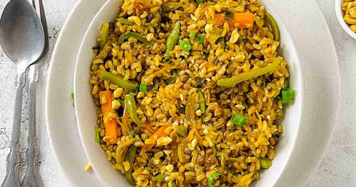 Brown Rice and Lentils Stir Fry Recipe | Samsung Food App