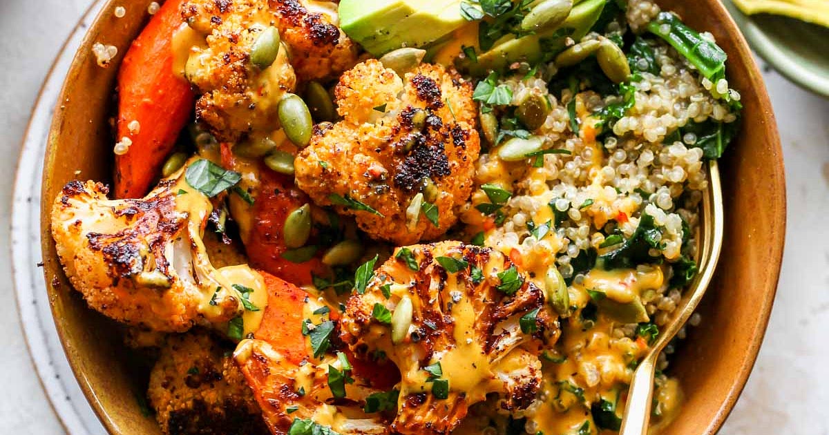 Roasted Veggie Glow Bowls Recipe | Samsung Food App