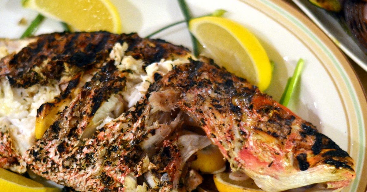 Grilled Whole Red Snapper with Lemon, Garlic, and Herbs de Provence ...