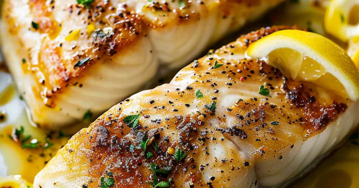 Golden Seared Cod with Herb Butter Sauce Recipe | Samsung Food App