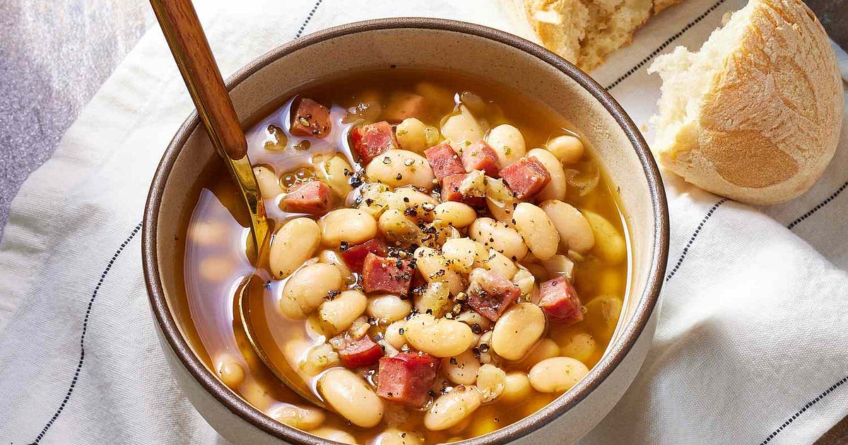Slow Cooker Ham and Beans Recipe | Samsung Food App