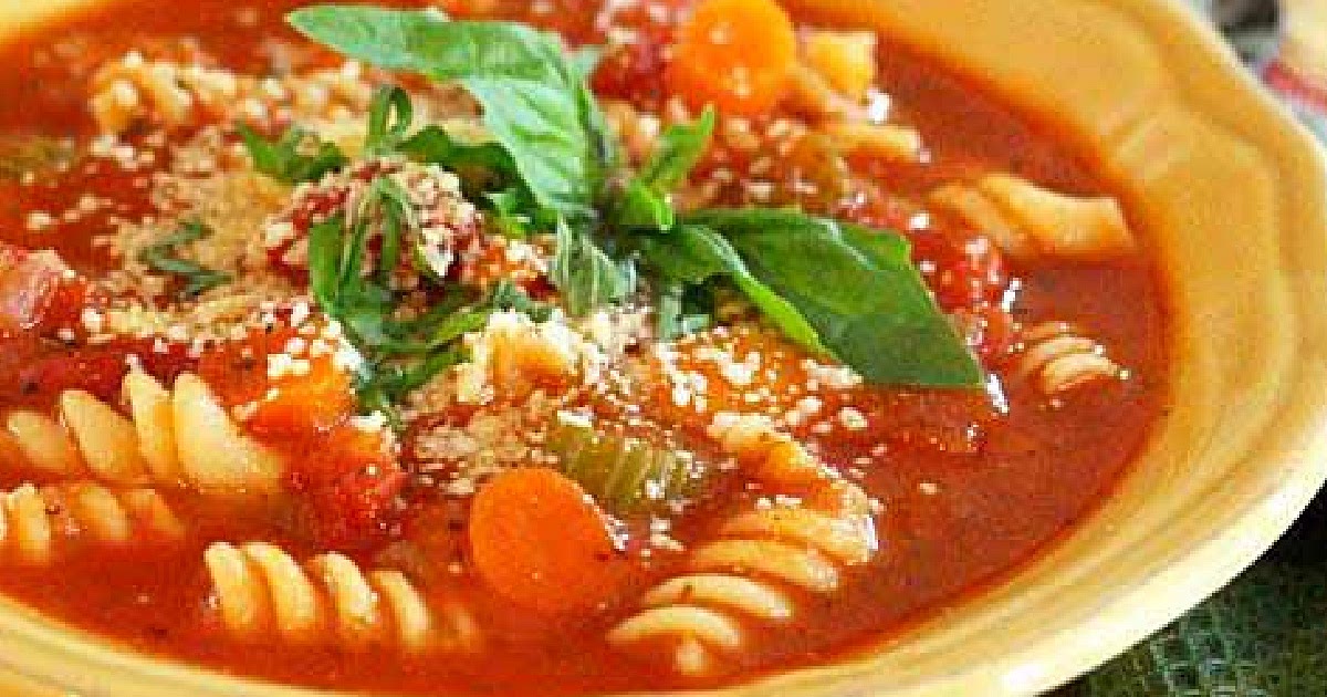 Vegetable Tomato Rotini Soup Recipe | Samsung Food App