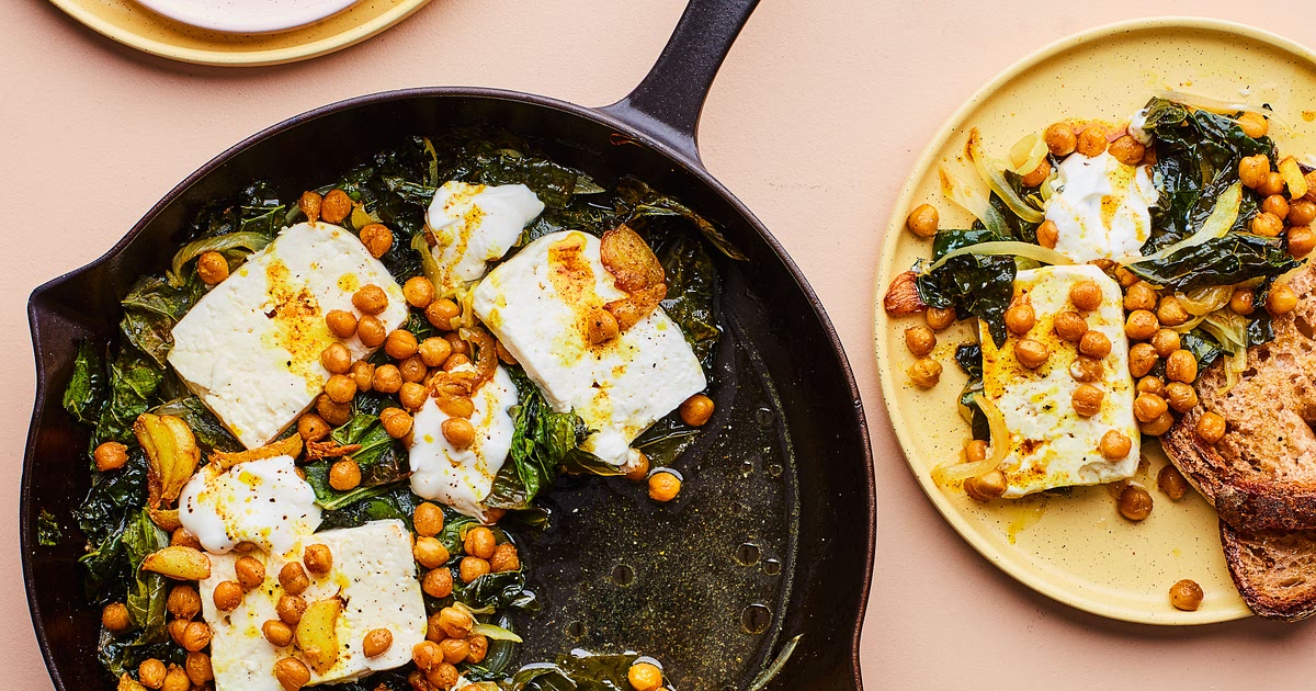 Baked Feta and Greens Recipe | Samsung Food App