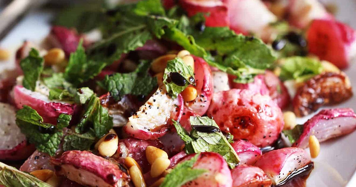 Roasted Radish Balsamic Mint Salad Recipe | Samsung Food App