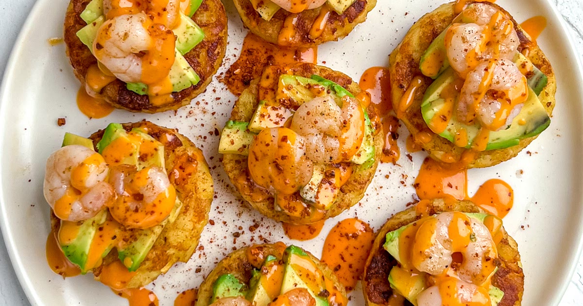 Hash browns with Avocado and Shrimp Recipe | Samsung Food App