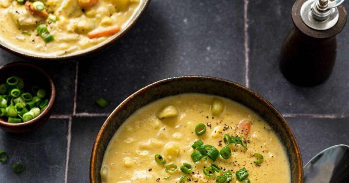 Vegan Potato Corn Chowder Recipe | Samsung Food App