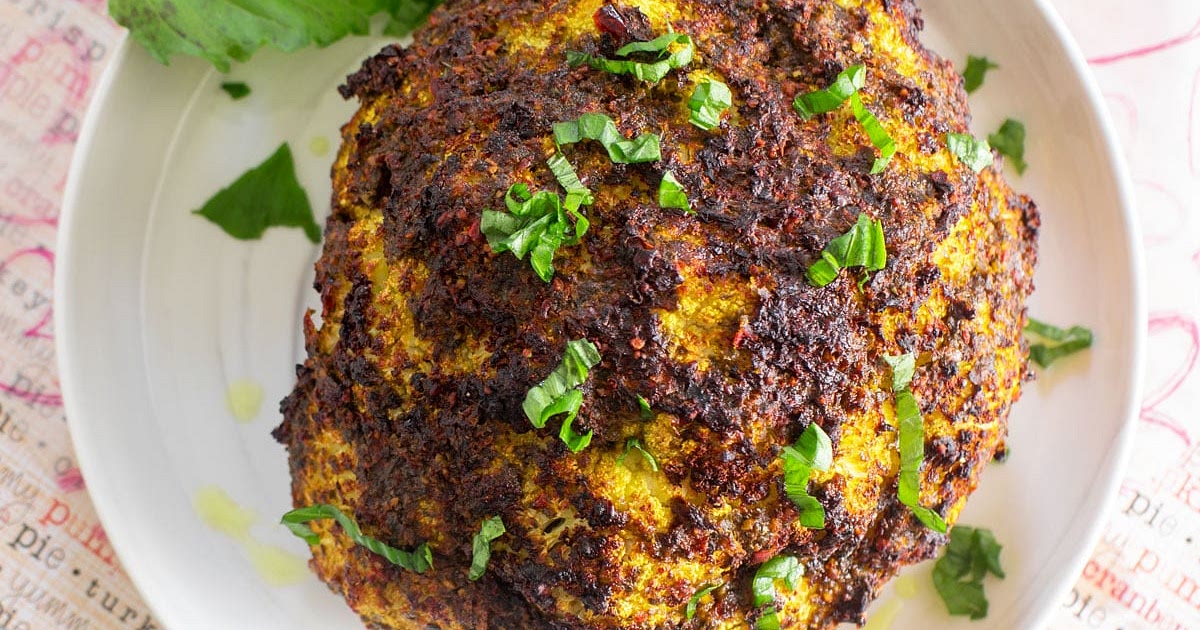 Air Fryer Roasted Whole Cauliflower Recipe | Samsung Food App